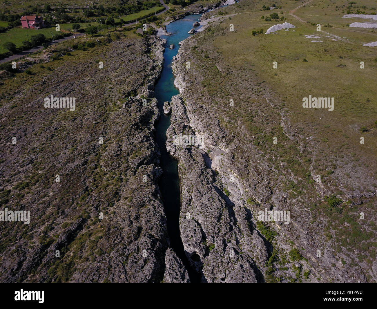 The Cijevna River that flows through Albania and Montenegro for some 64 ...
