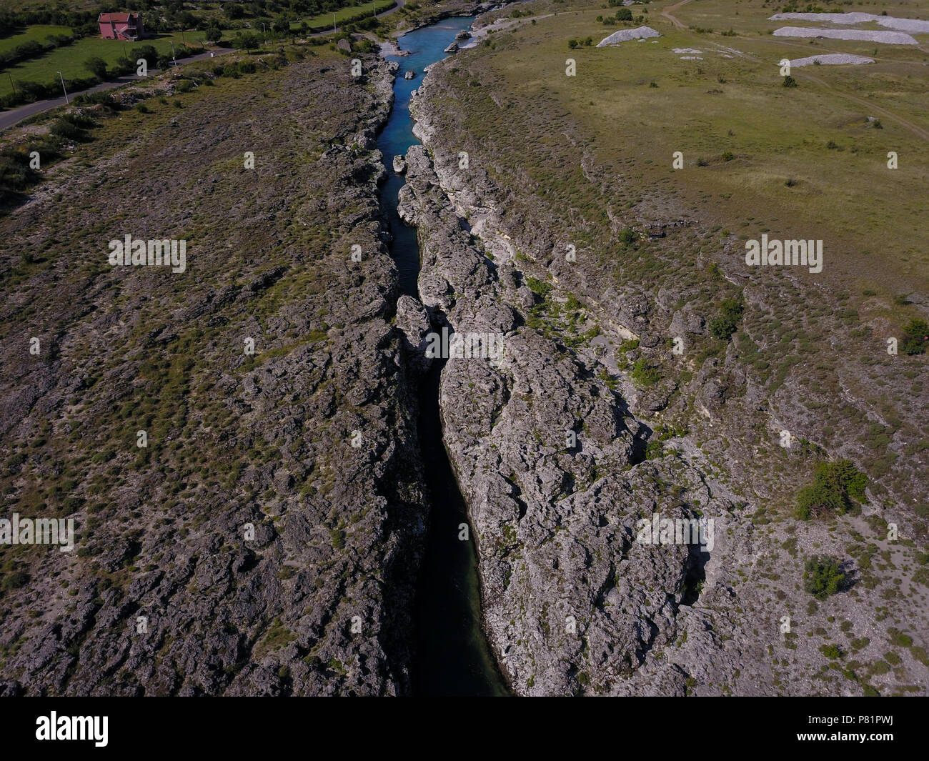 The Cijevna River that flows through Albania and Montenegro for some 64 ...
