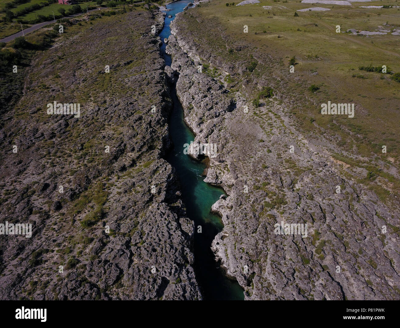 The Cijevna River that flows through Albania and Montenegro for some 64 ...