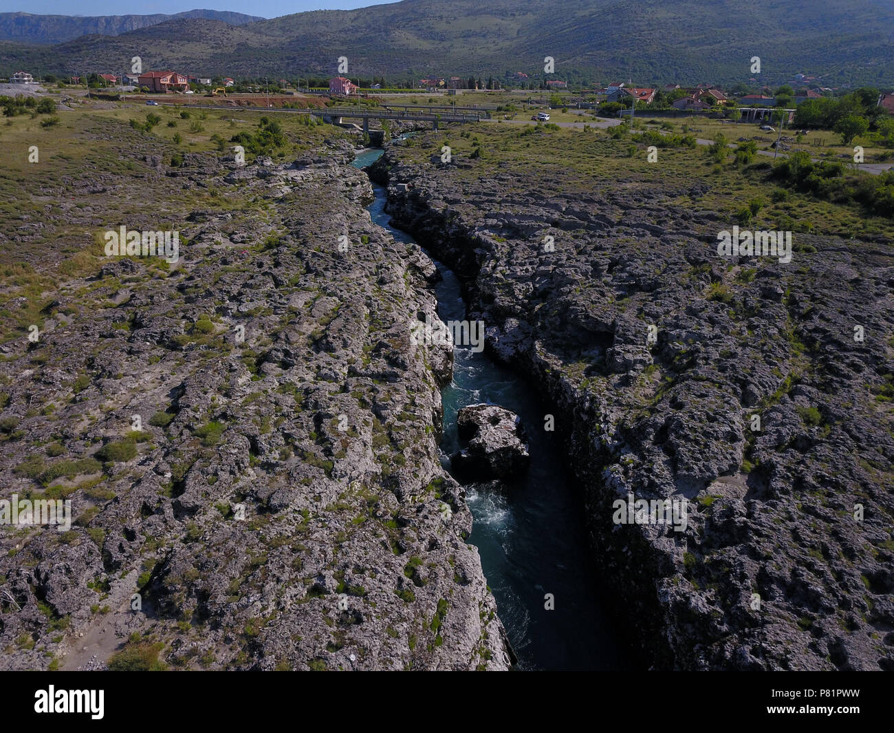 The Cijevna River that flows through Albania and Montenegro for some 64 ...