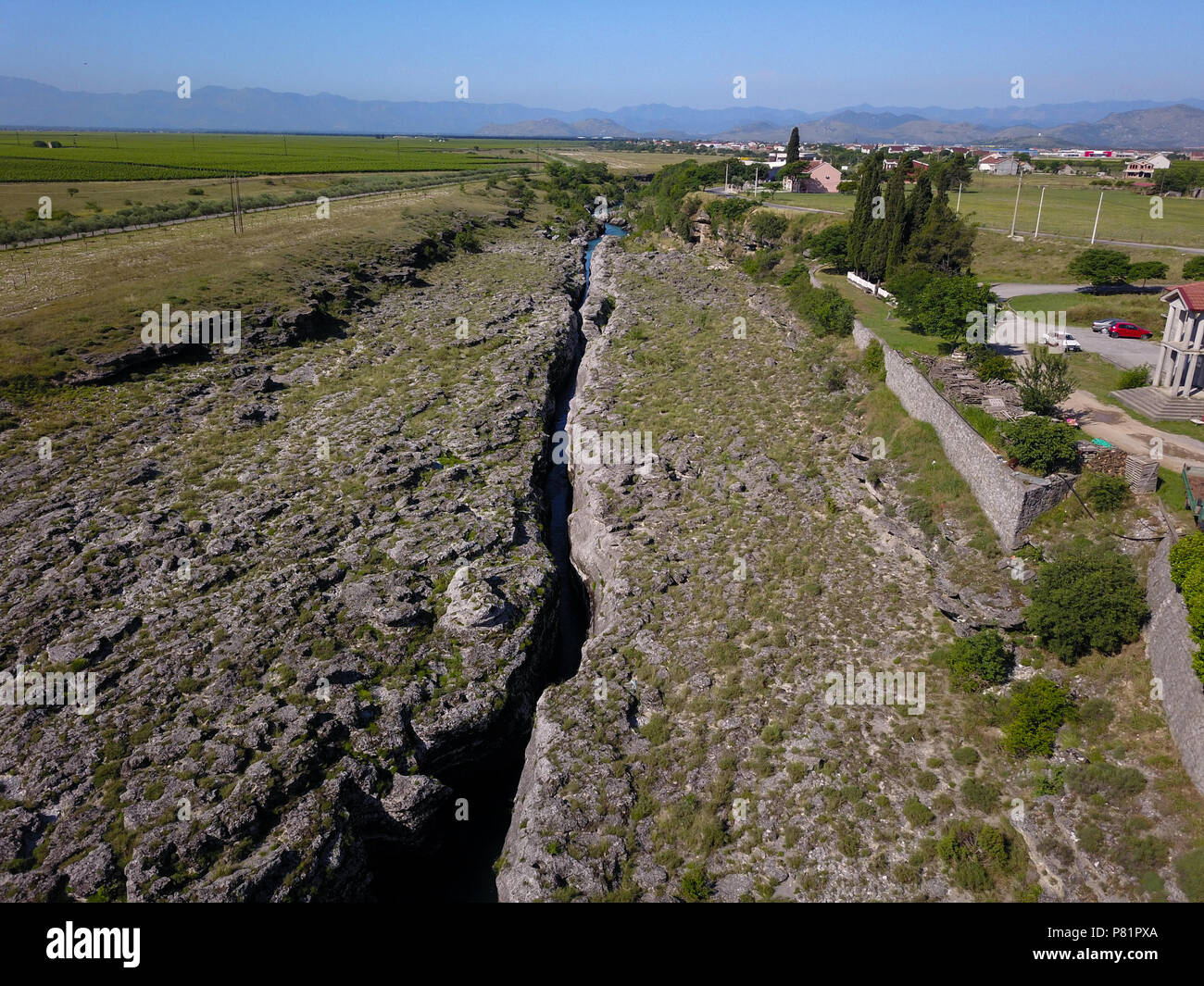 The Cijevna River that flows through Albania and Montenegro for some 64 ...