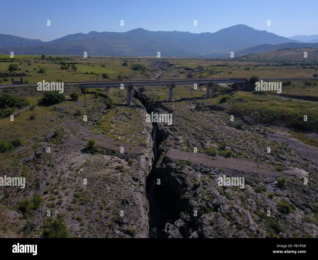 The Cijevna River that flows through Albania and Montenegro for some 64 ...