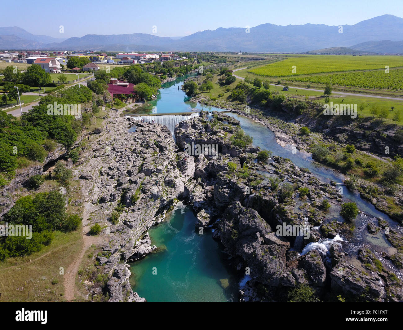 The Cijevna River that flows through Albania and Montenegro for some 64 ...