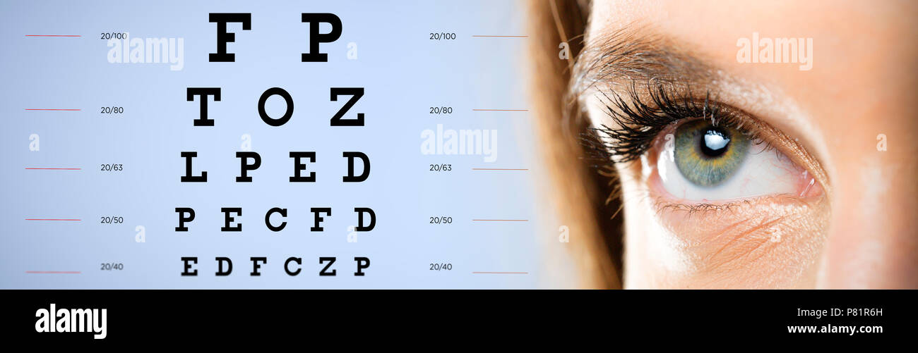 eye doctor test Stock Photo - Alamy