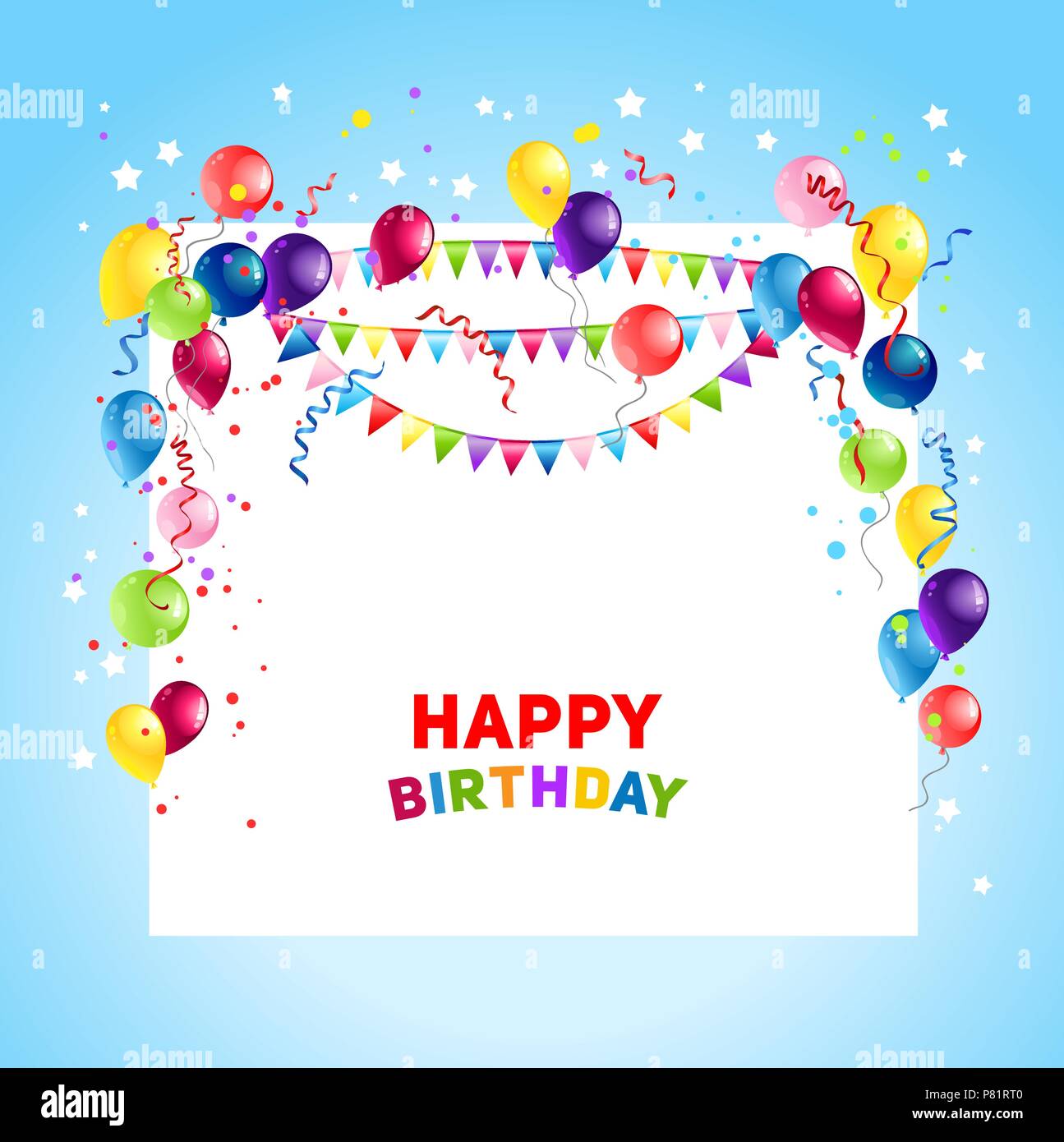 Holiday balloons card Stock Vector Image & Art - Alamy