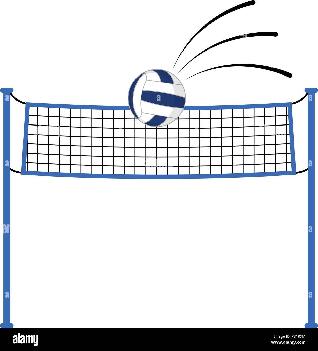 Volleyball ball on a net Stock Vector Image & Art - Alamy