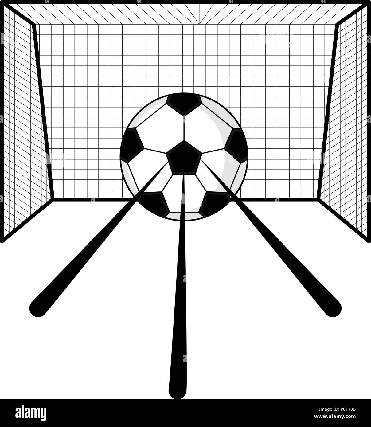 Soccer net goal Stock Vector Images - Alamy