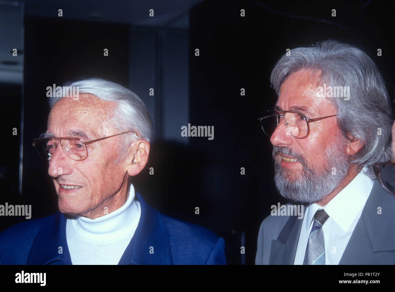 BEVERLY HILLS, CA - JANUARY 28: (L-R) French explorer.conservationist ...