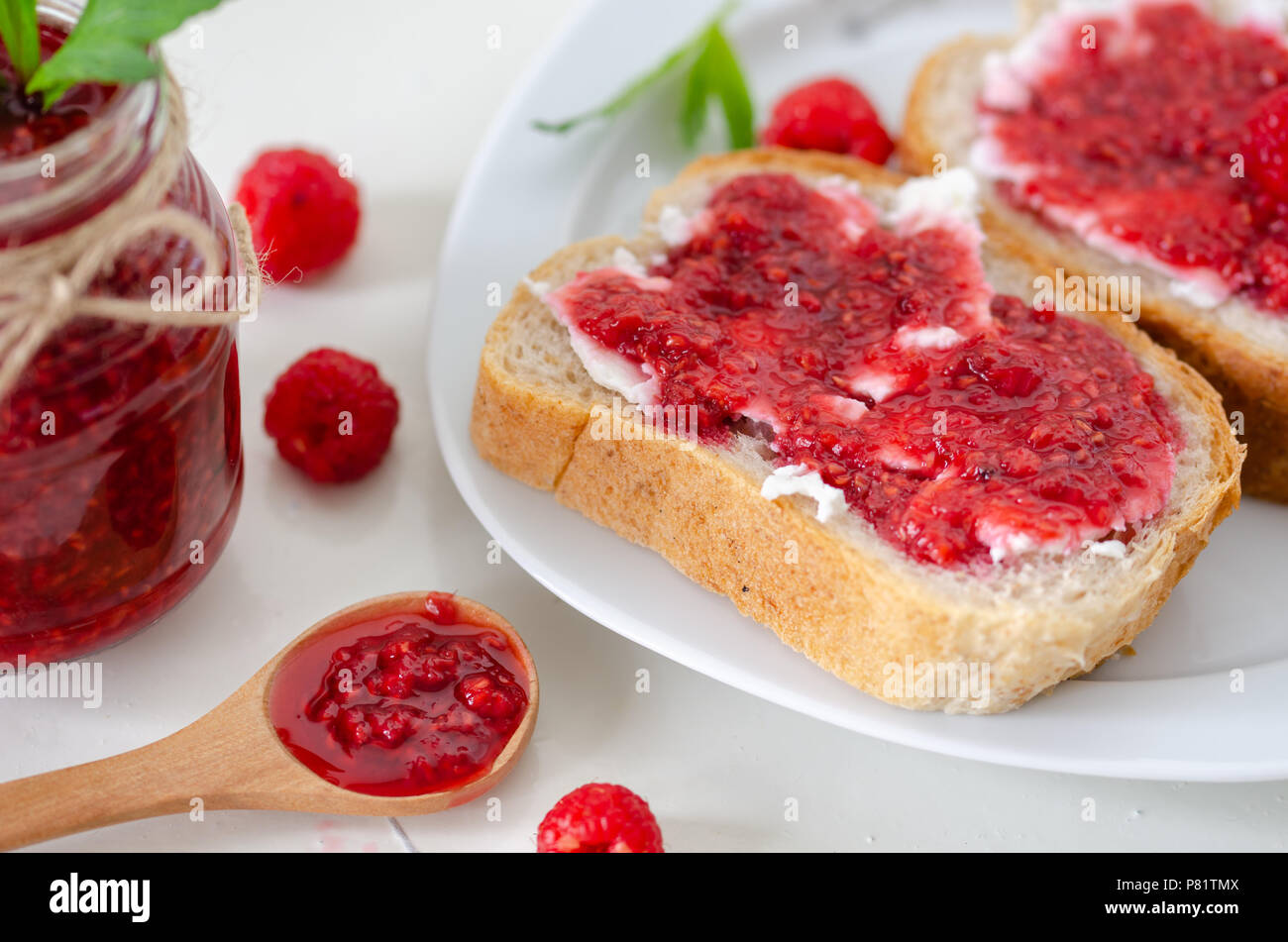 Pink jam slice hi-res stock photography and images - Alamy