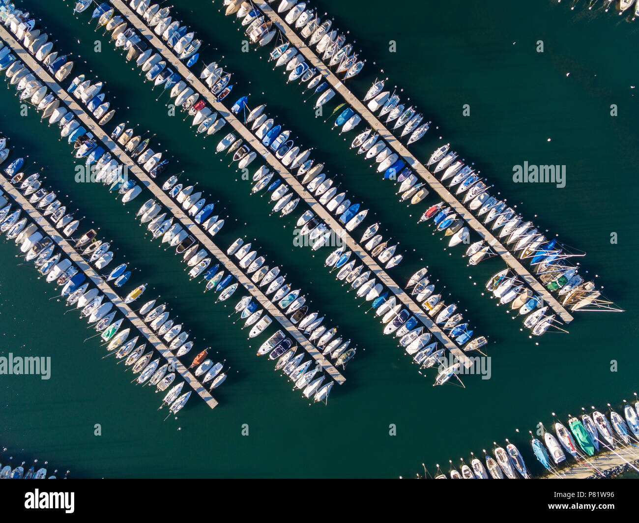 Aerial view of Ouchy waterfront in Lausanne, Switzerland Stock Photo ...