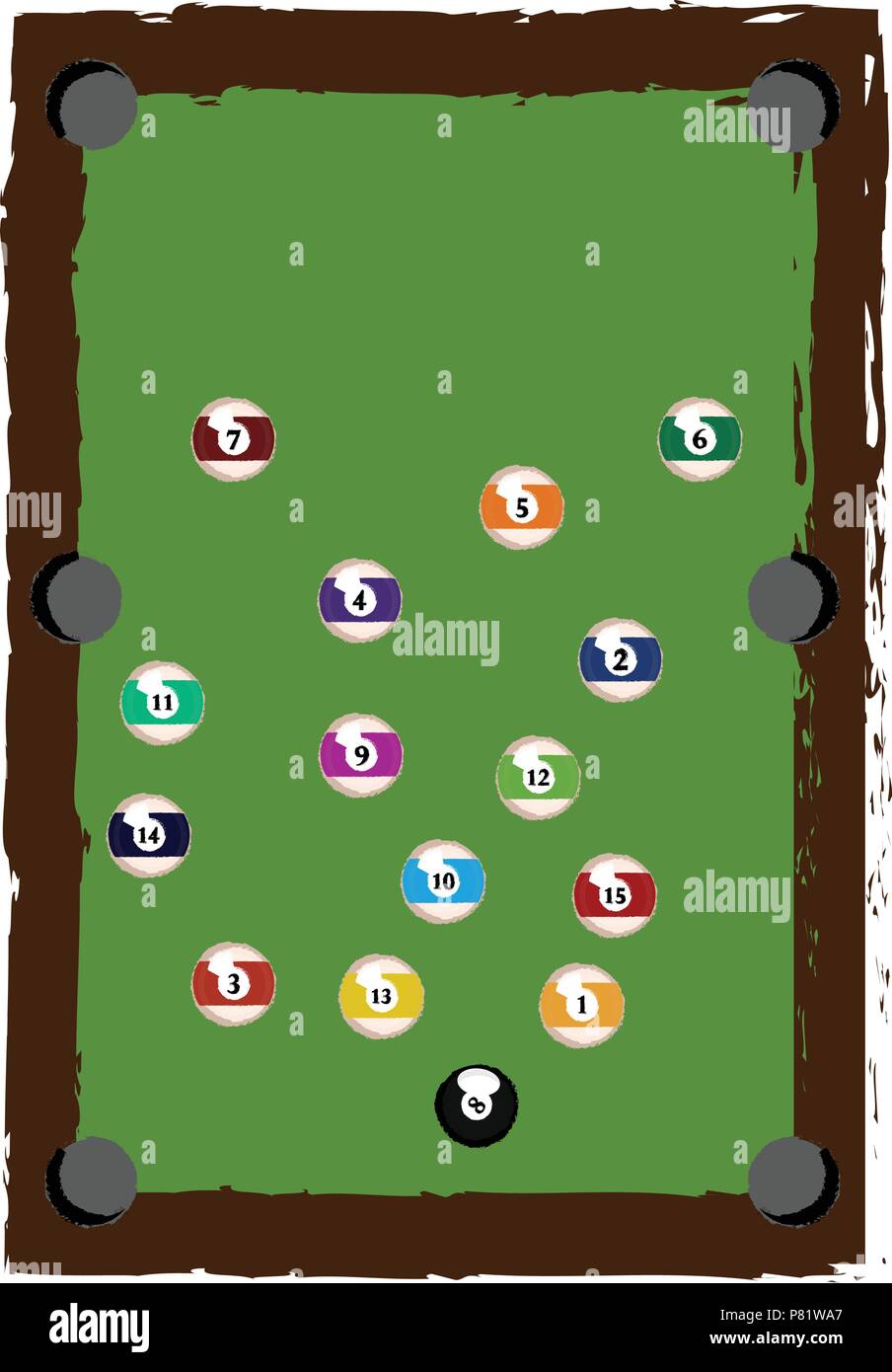 Pool of balls Stock Vector Images - Alamy