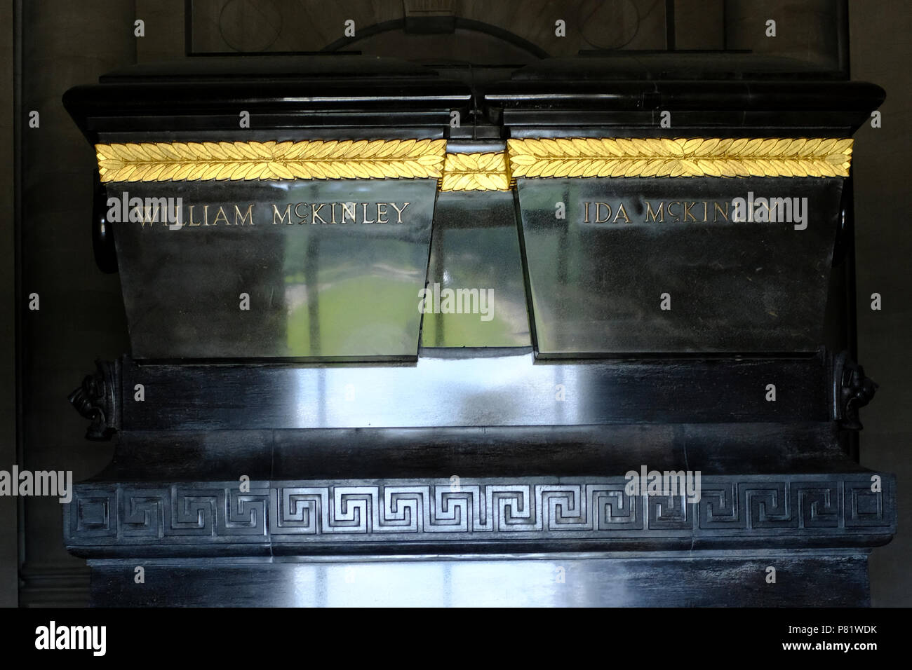 Graves of President William McKinley and First Lady Ida McKinley at the ...