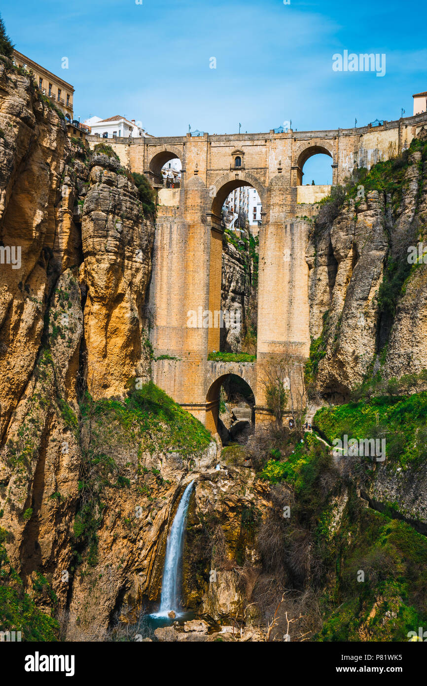 The famous stone bridge in Ronda, Andalusia, Spain Stock Photo - Alamy