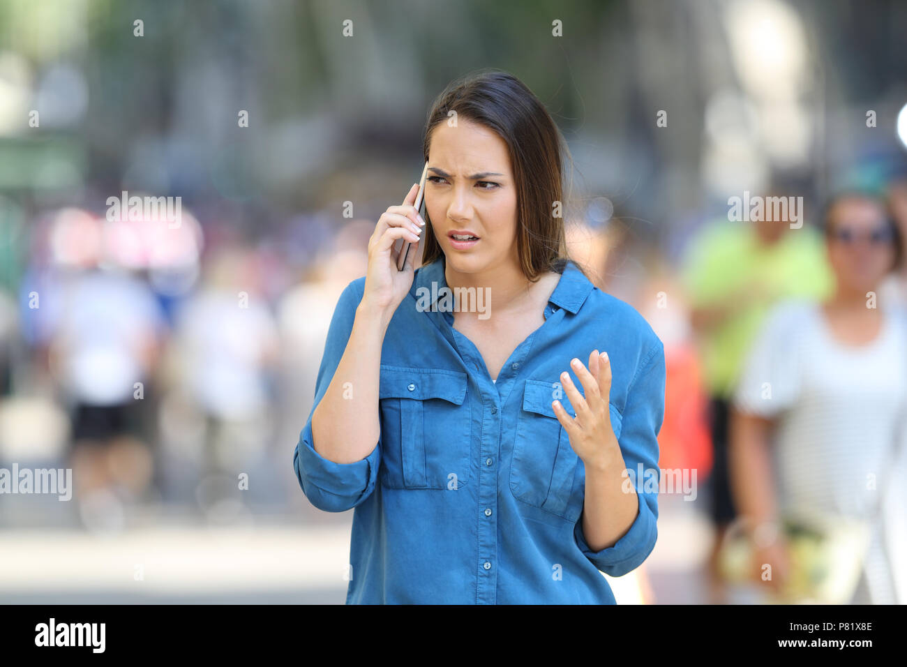 Angry conversation walk hi-res stock photography and images - Alamy