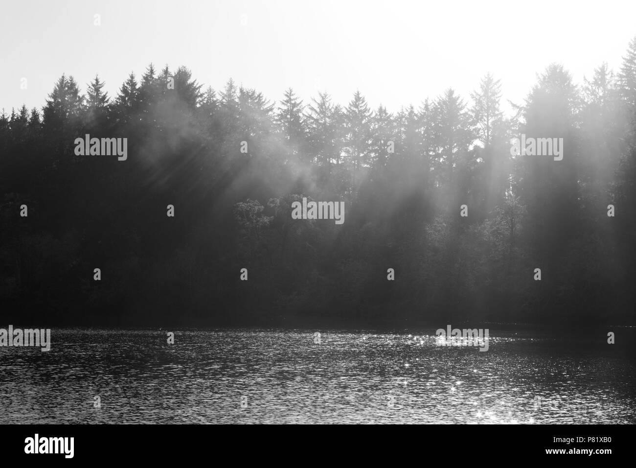 See through water blue sky Black and White Stock Photos & Images - Alamy