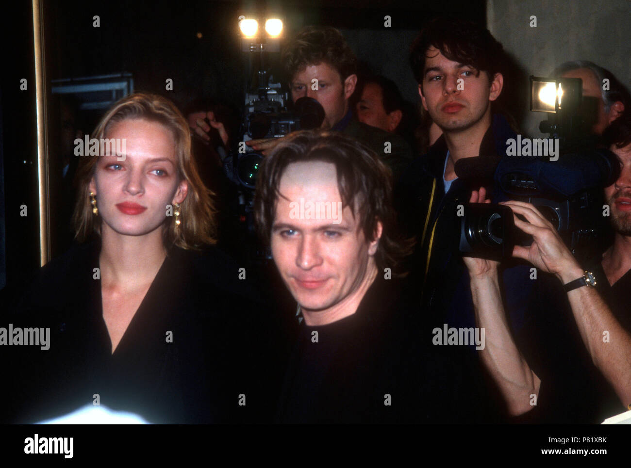 WESTWOOD, CA - FEBRUARY 6: (L-R) Actress Uma Thurman and actor Gary ...