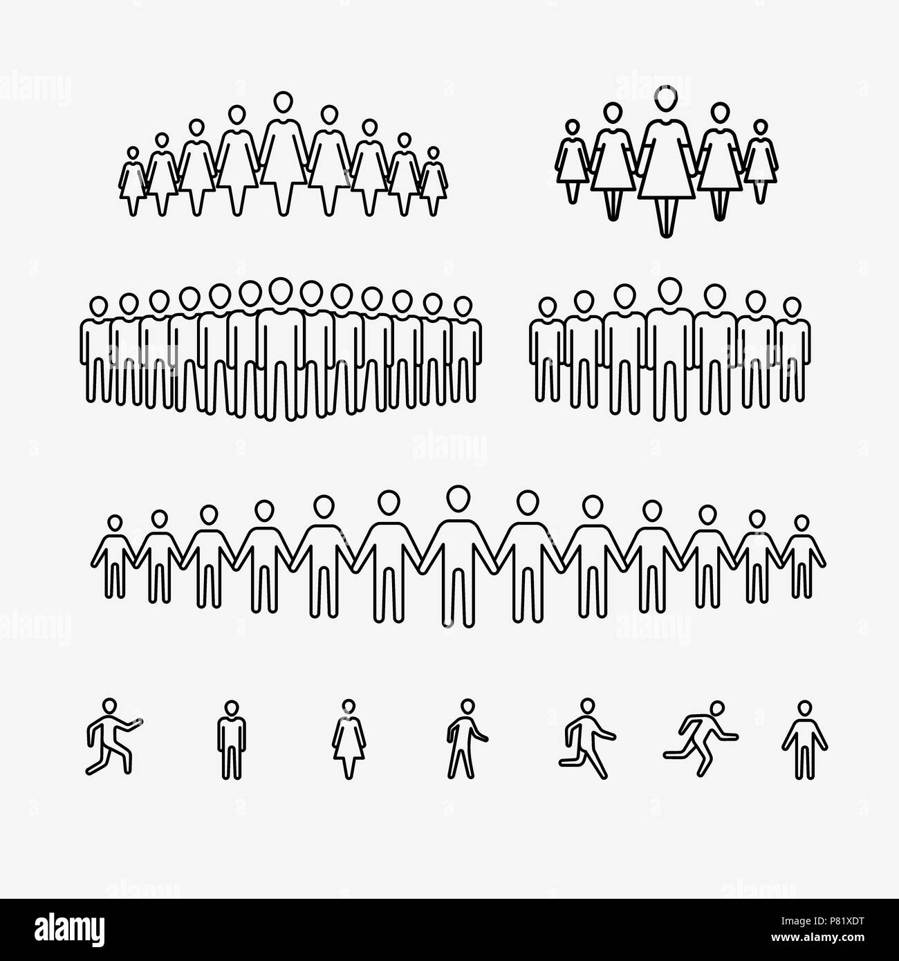 Crowd of people icon. Symbol for your infographics website design, logo ...