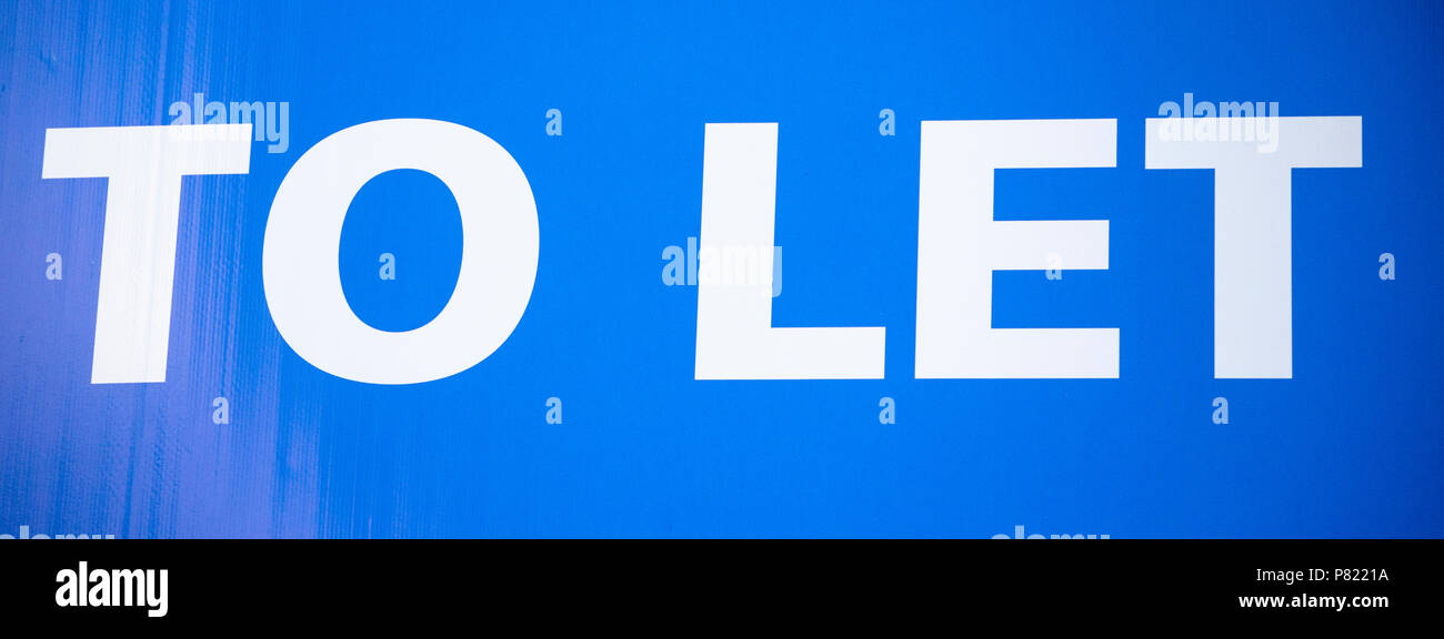 A sign saying to let, UK Stock Photo - Alamy