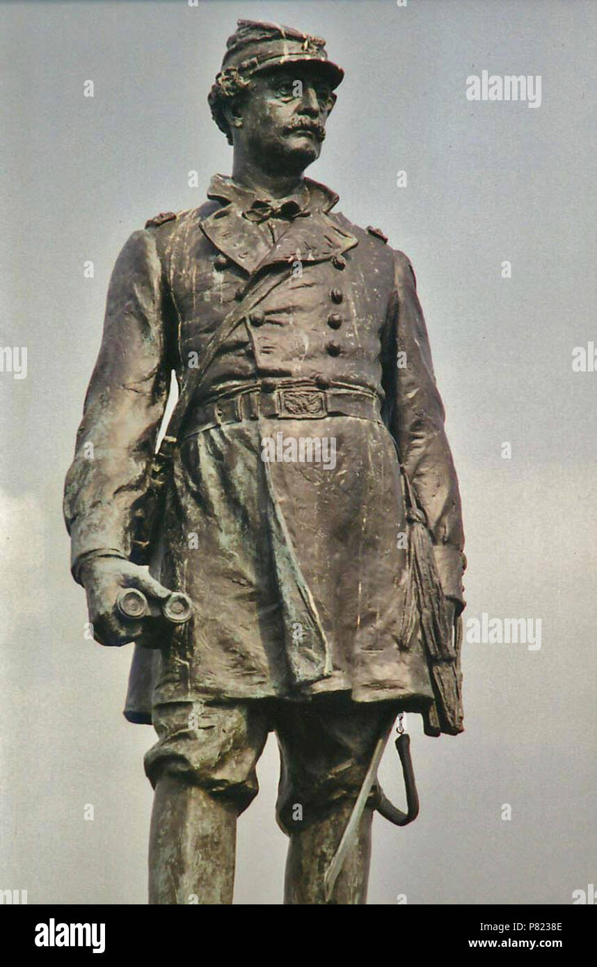 English: Statue by J. Massey Rhind of General Abner Doubleday at ...