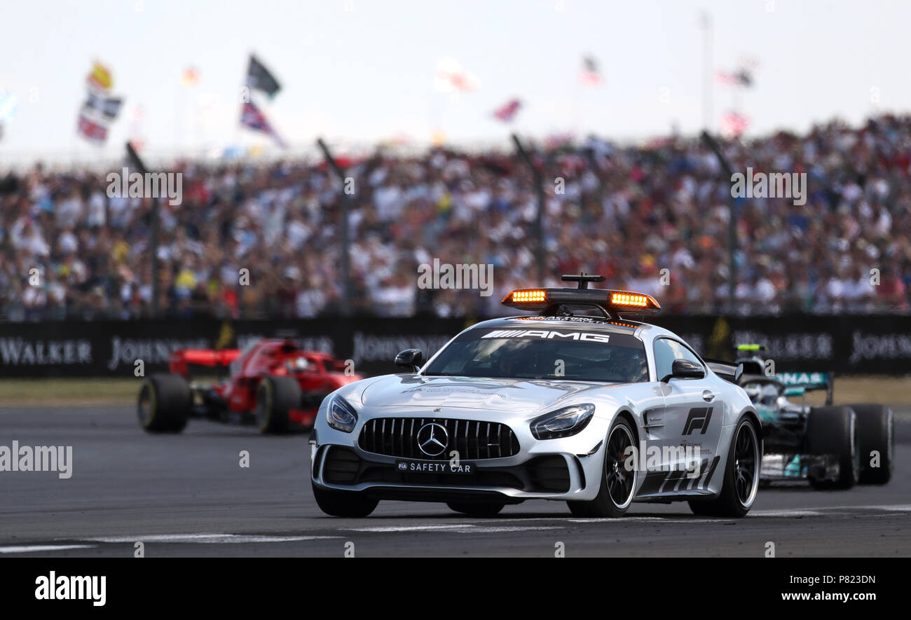 The safety car is deployed during the 2018 British Grand Prix at ...