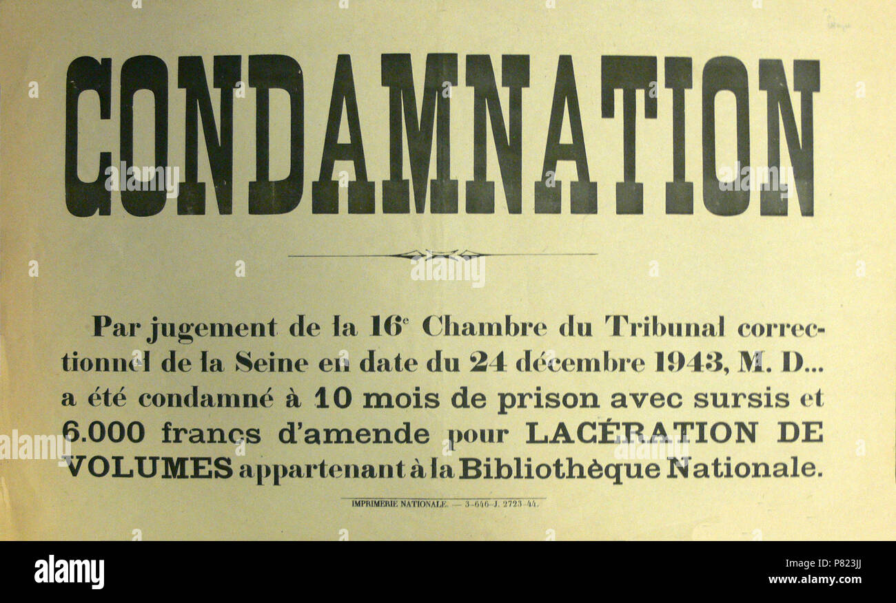 Condamnation hi-res stock photography and images - Alamy