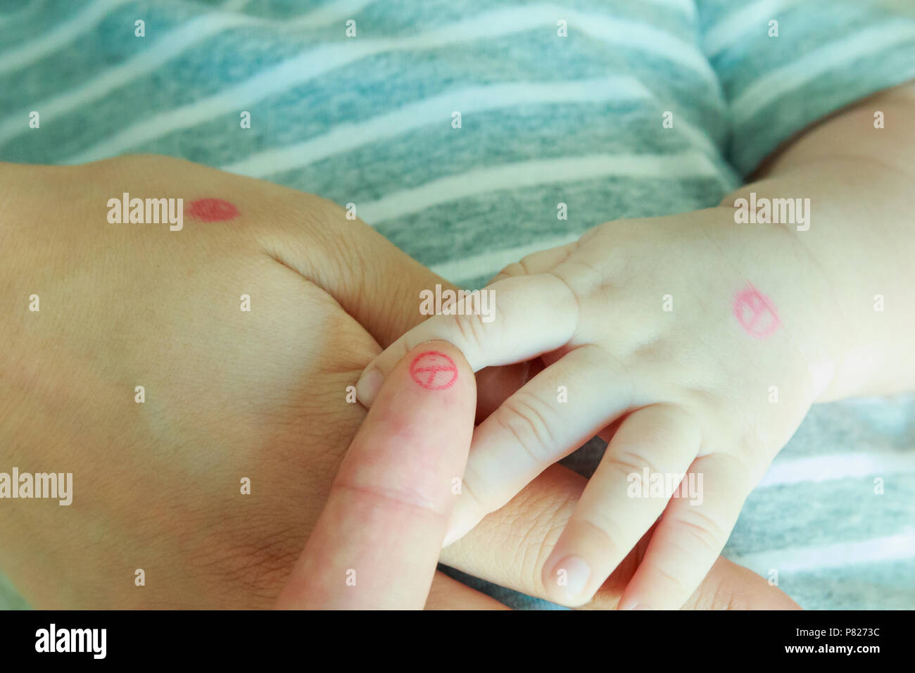 election stamp on the hands of family Stock Photo - Alamy