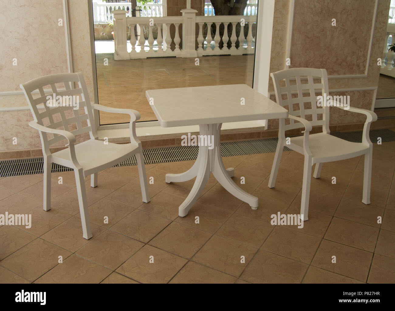 Plastic Patio Chairs High Resolution Stock Photography and Images - Alamy