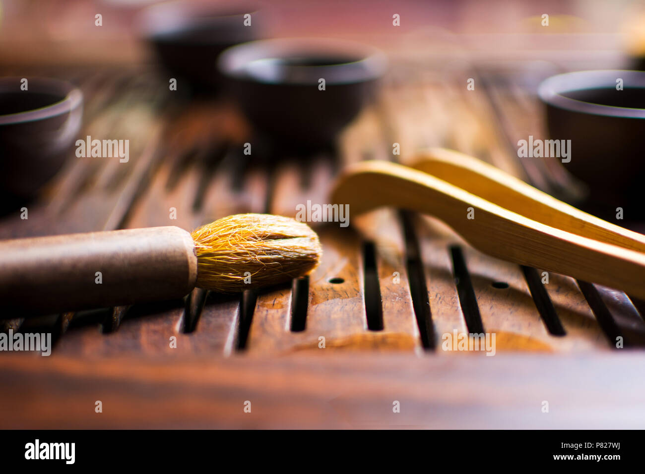 Traditional Chinese tea preparation equipment for tea ceremony Stock ...