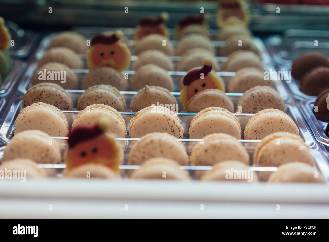 A close-up of a sweet biscuit round shape Stock Photo - Alamy