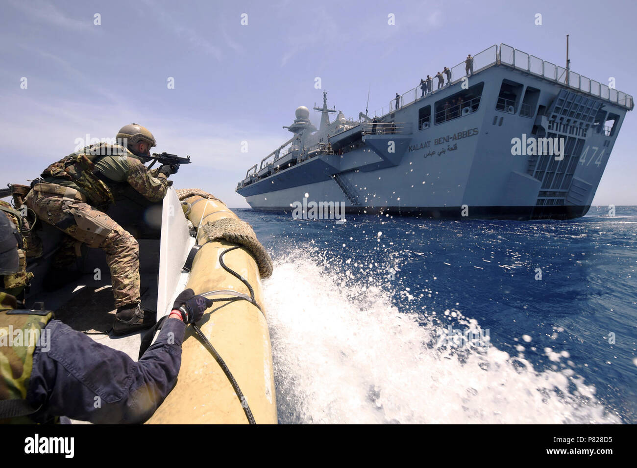 MEDITERRANEAN (May 24, 2016) Italian Marines participate in a mock ...
