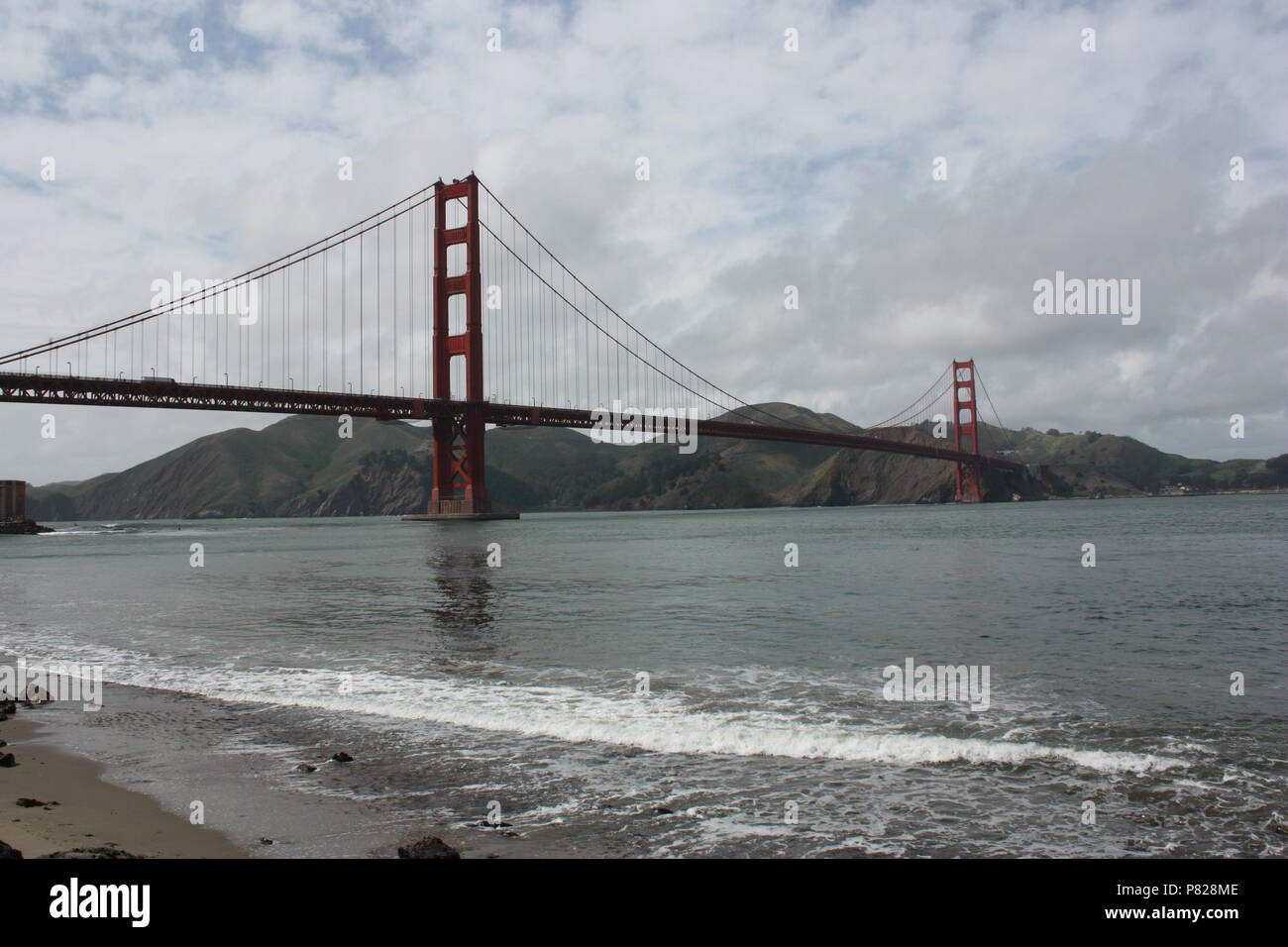 View of the Golden Gate bridge and the bay Stock Photo - Alamy
