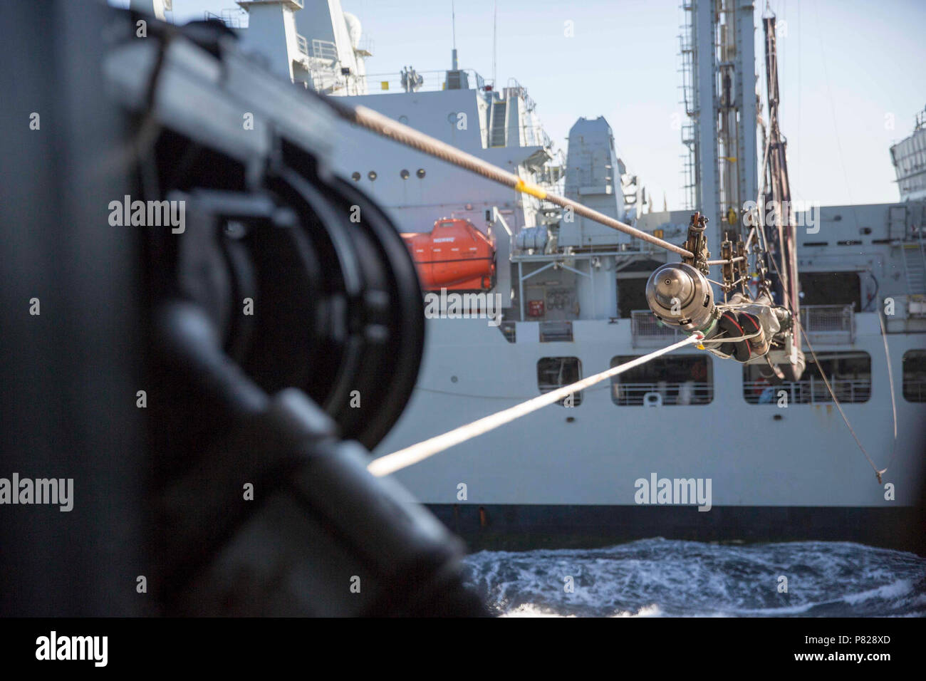 RED SEA (April 1, 2016) A fuel probe approaches the receiver aboard the ...