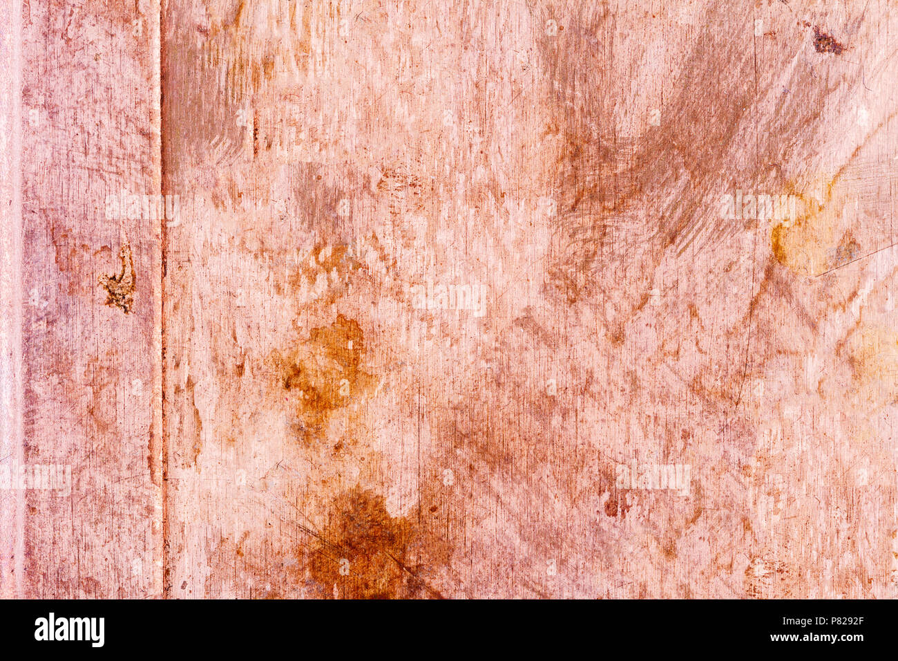 Scratched dirty dusty copper plate texture, old metal background ...