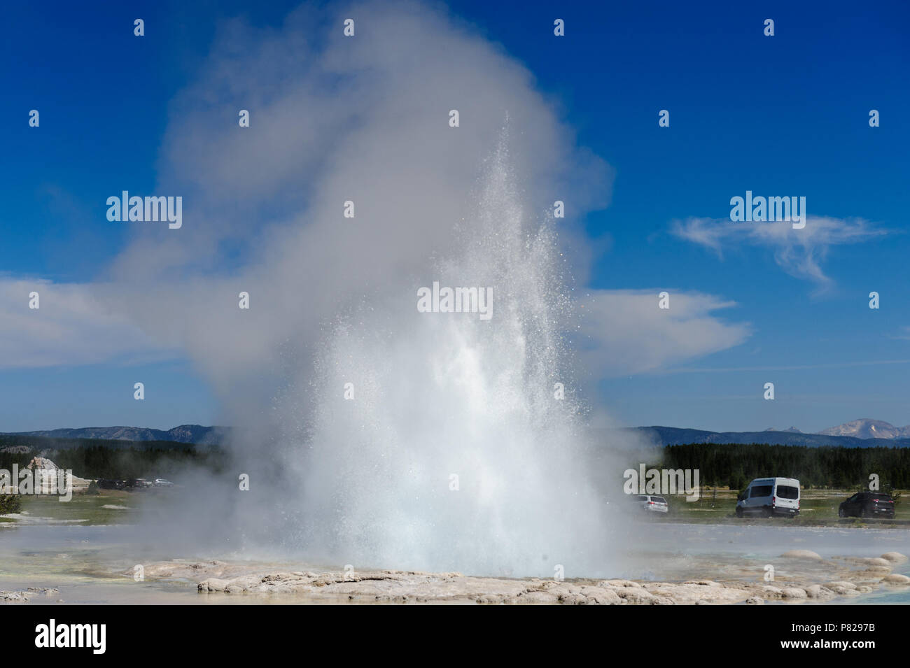 Great Fountain Geyser Erupting Stock Photo - Alamy