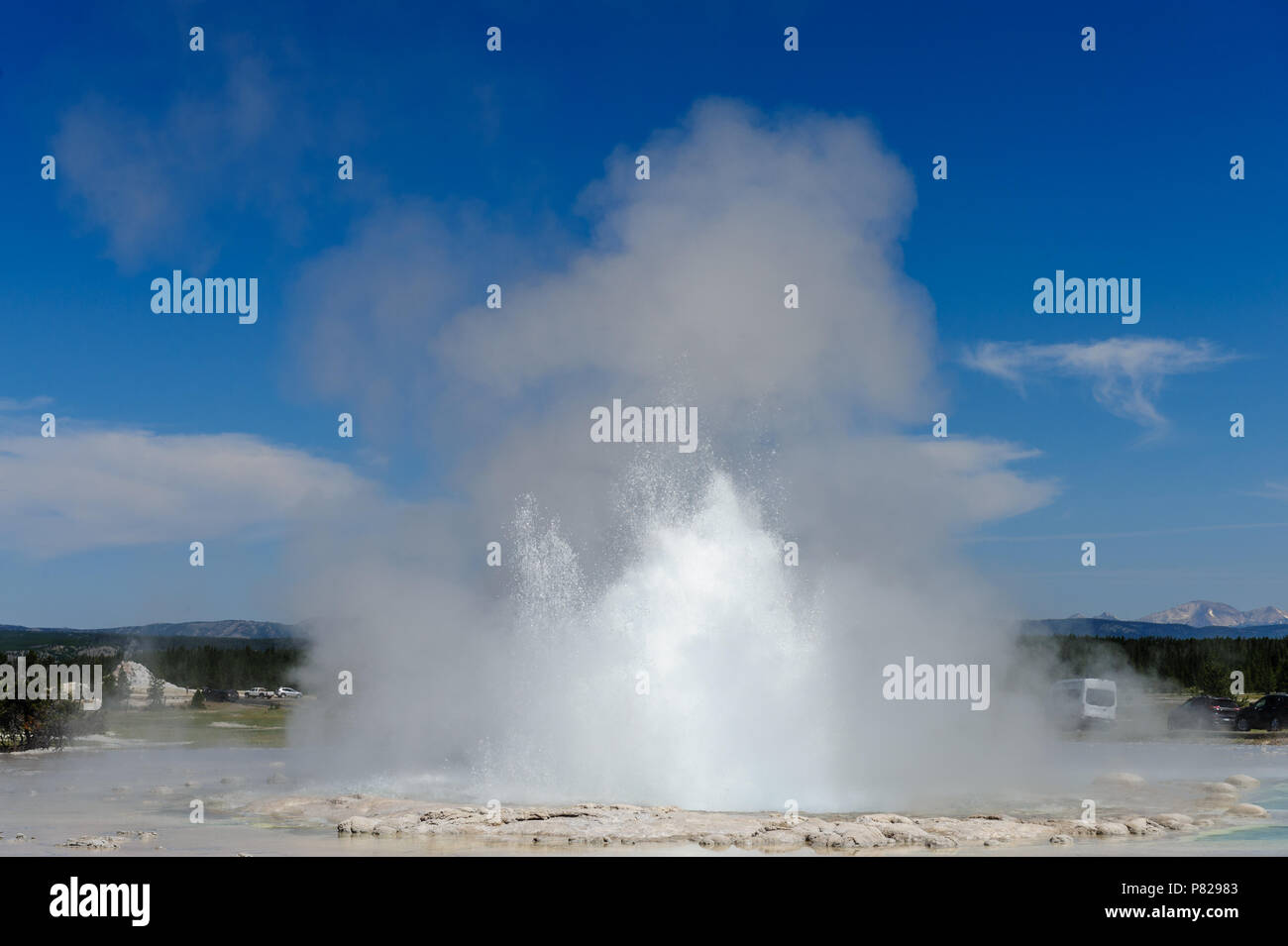 Great Fountain Geyser Erupting Stock Photo - Alamy