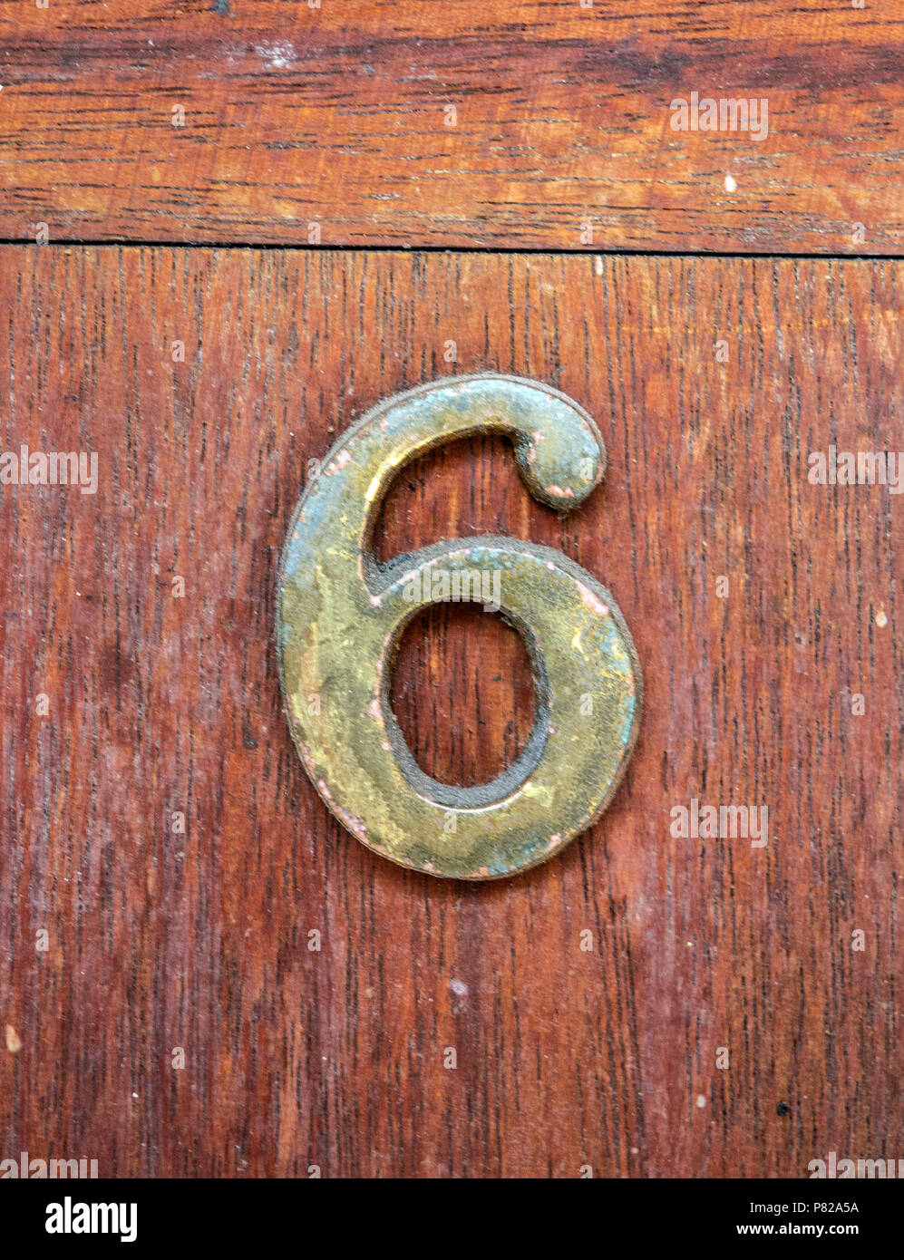 Written Wording in Distressed State Typography Found Number Six 6 Stock ...