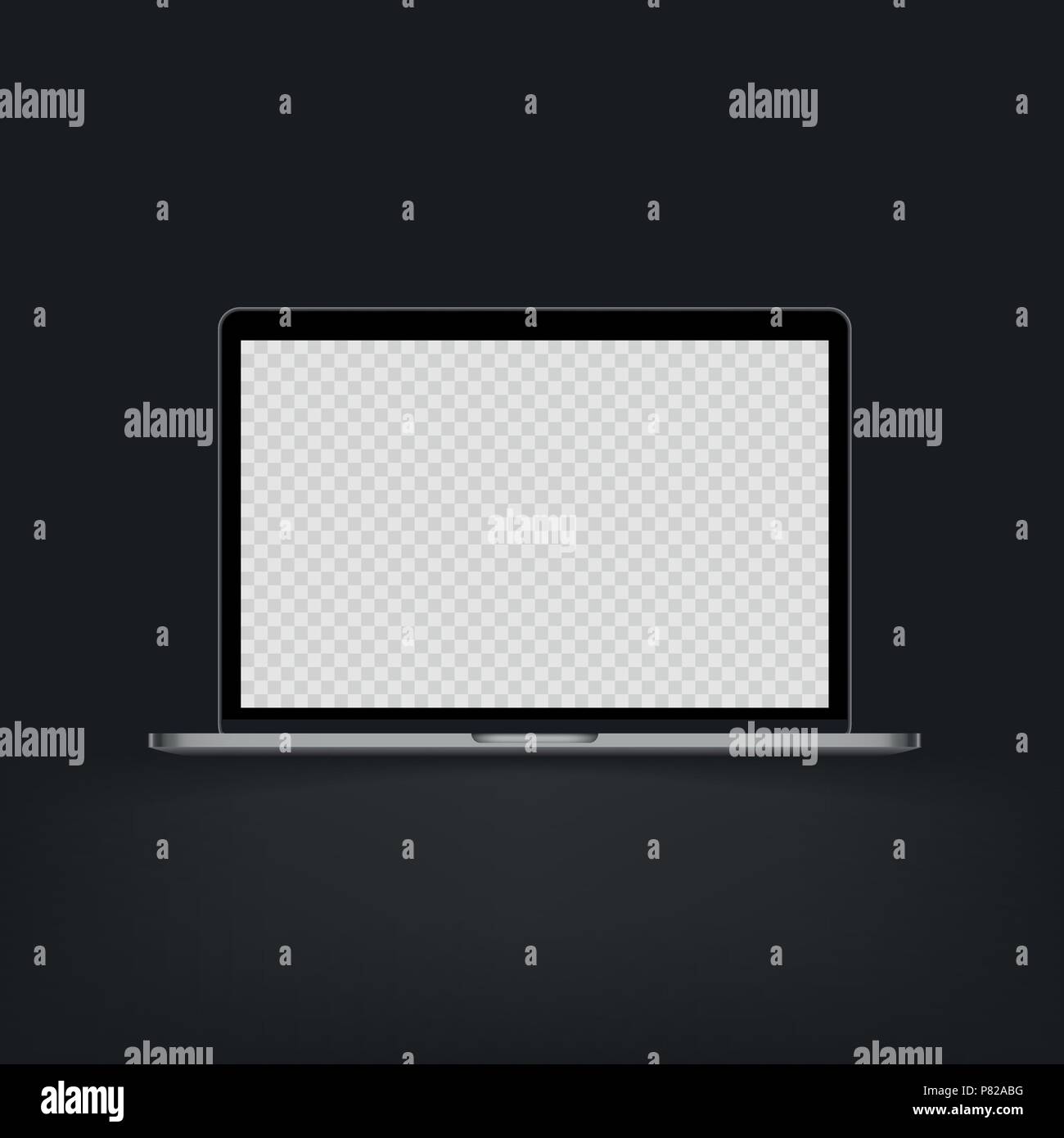Stock vector illustration realistic personal professional computer, PC ...