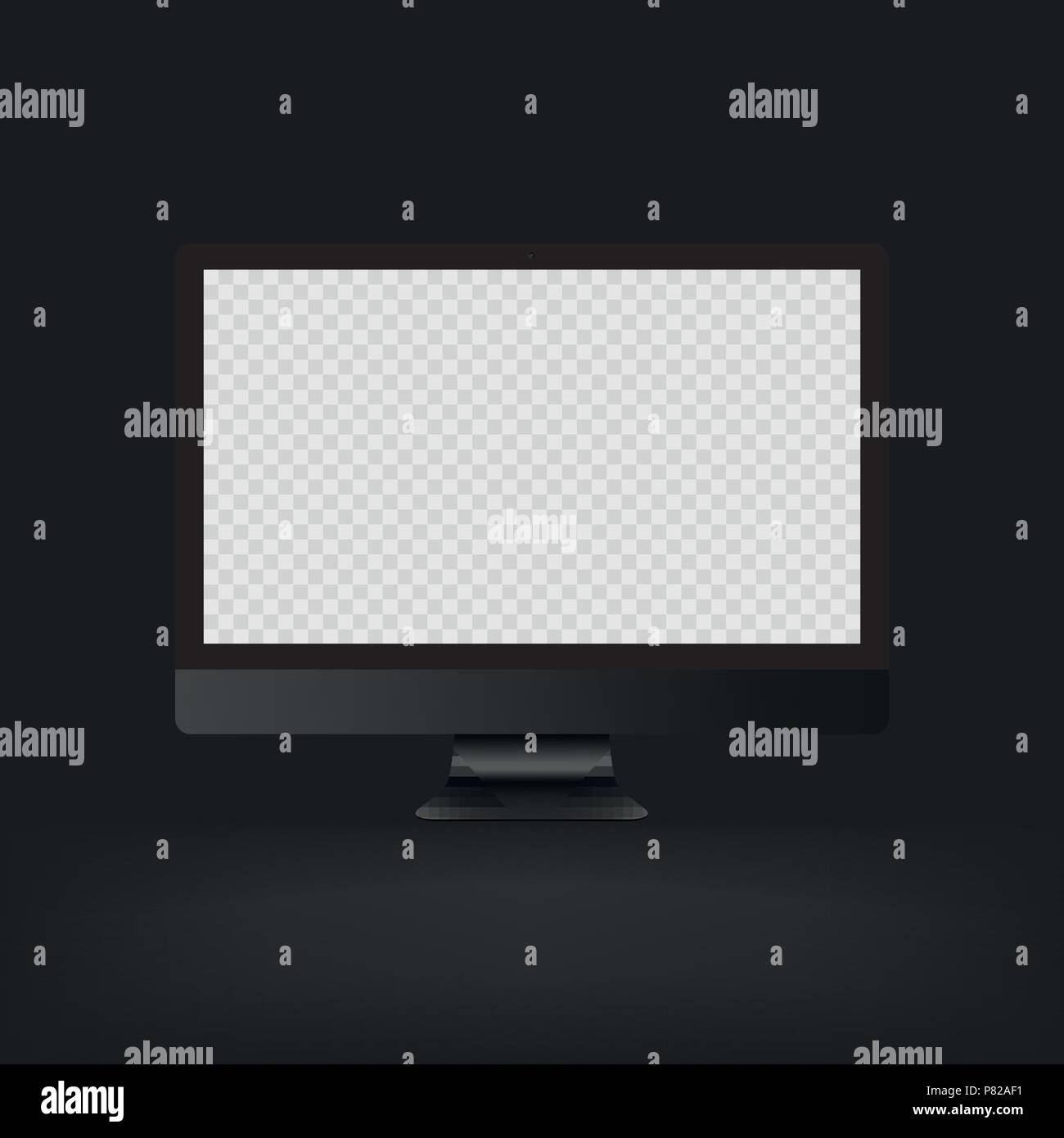 Stock vector illustration realistic personal professional desktop ...