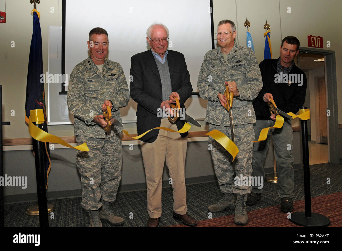 Adjutant Gen. Michael Dubie, Vermont Sen. Bernie Sanders, Wing ...