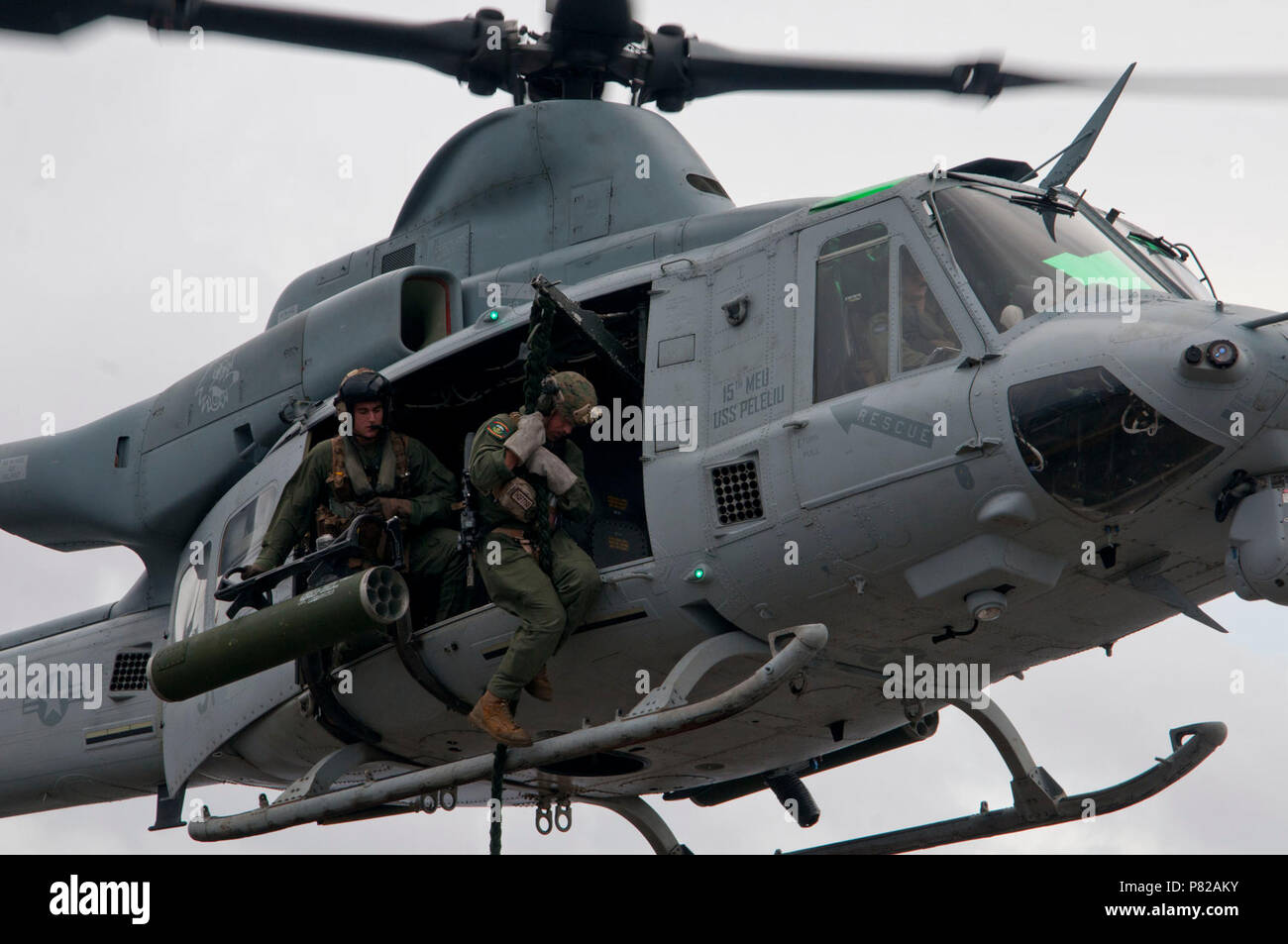 A U.S. Marine with the 15th Marine Expeditionary Unit (MEU) prepares to ...