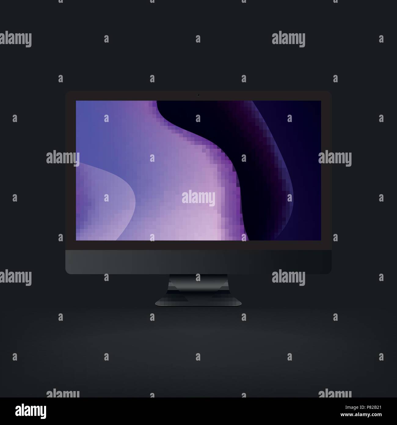 Stock vector illustration realistic personal professional desktop ...