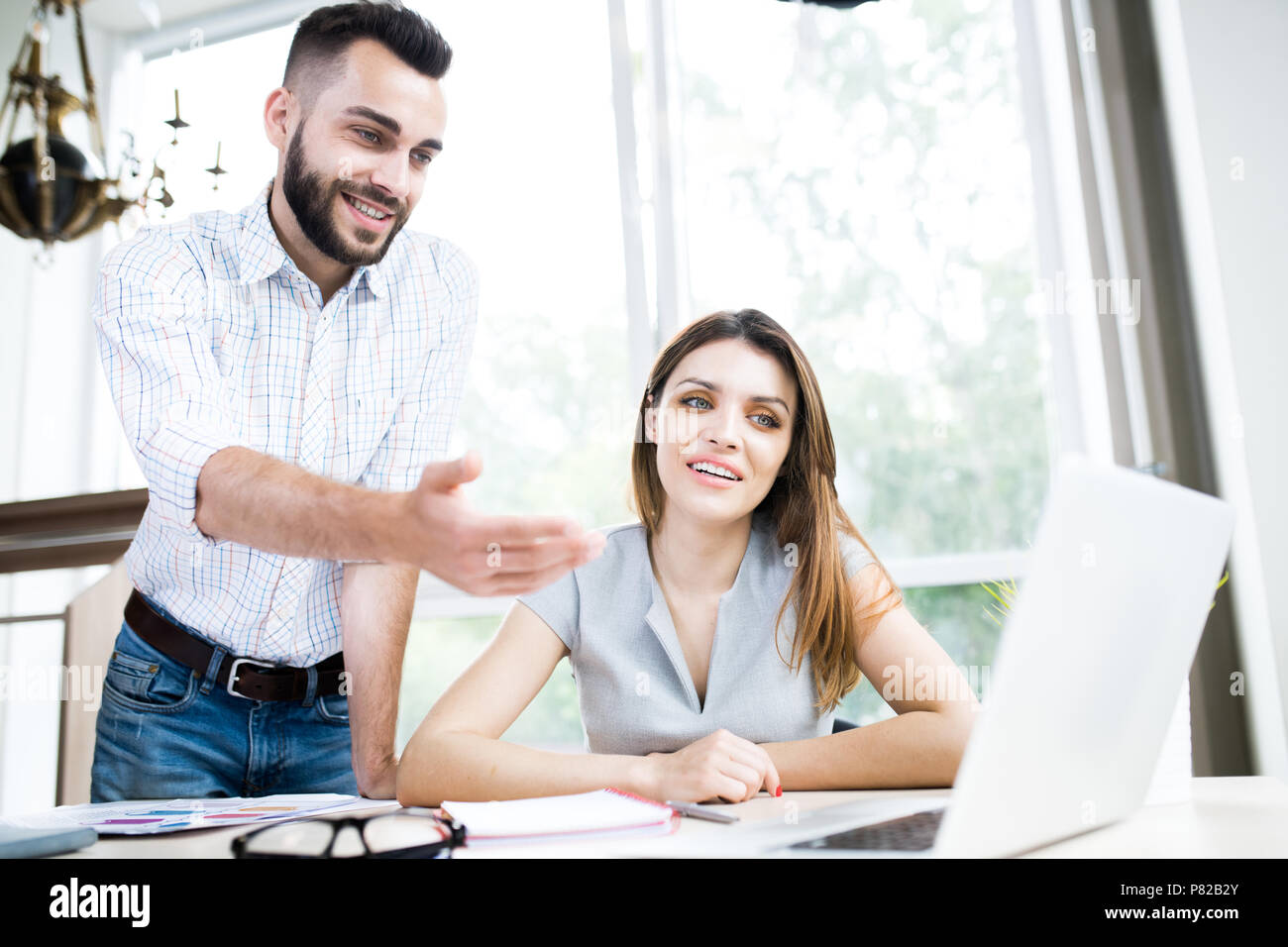 Modern Entrepreneurs in office Stock Photo - Alamy