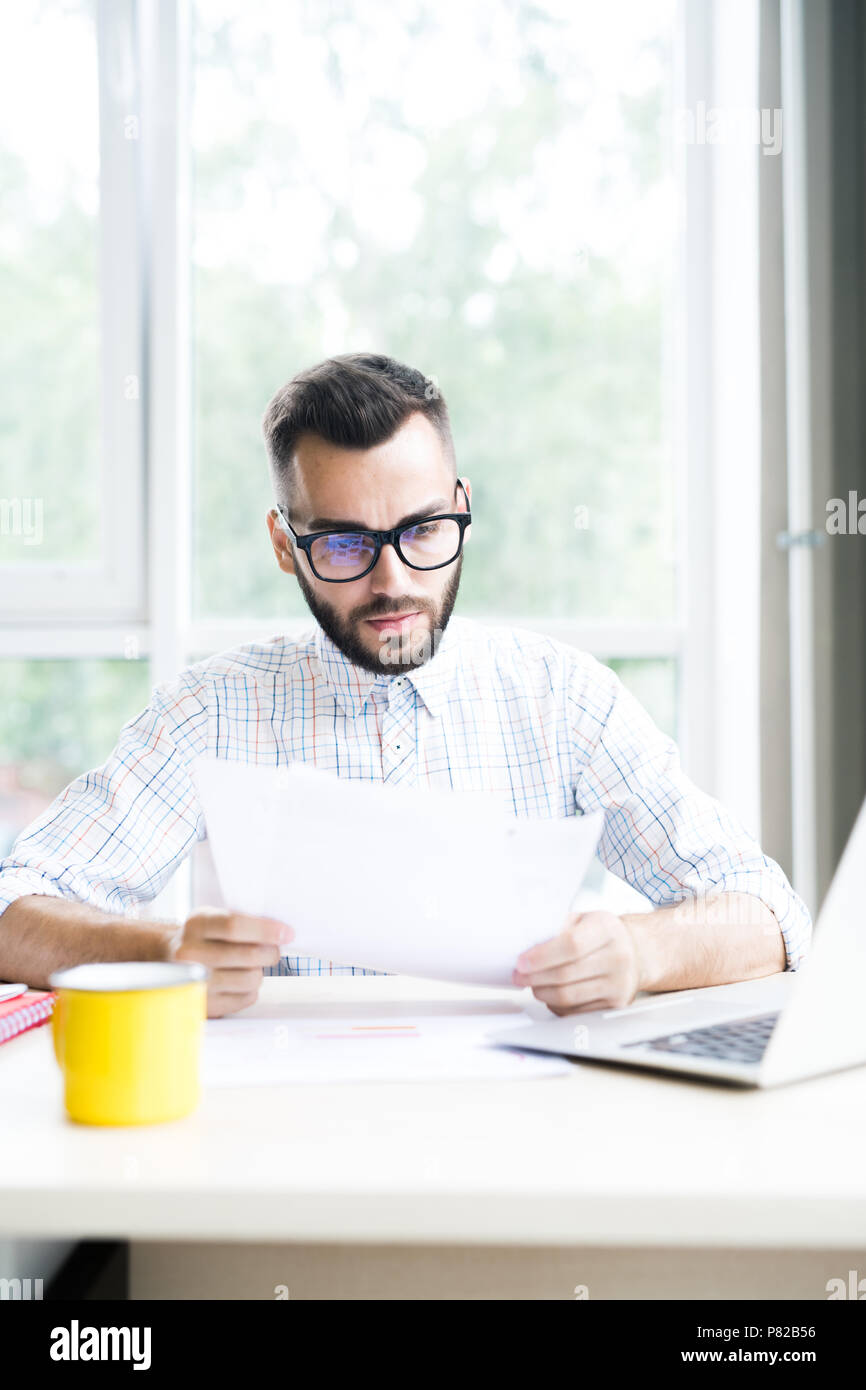 Successful Entrepreneur Working in Office Stock Photo - Alamy