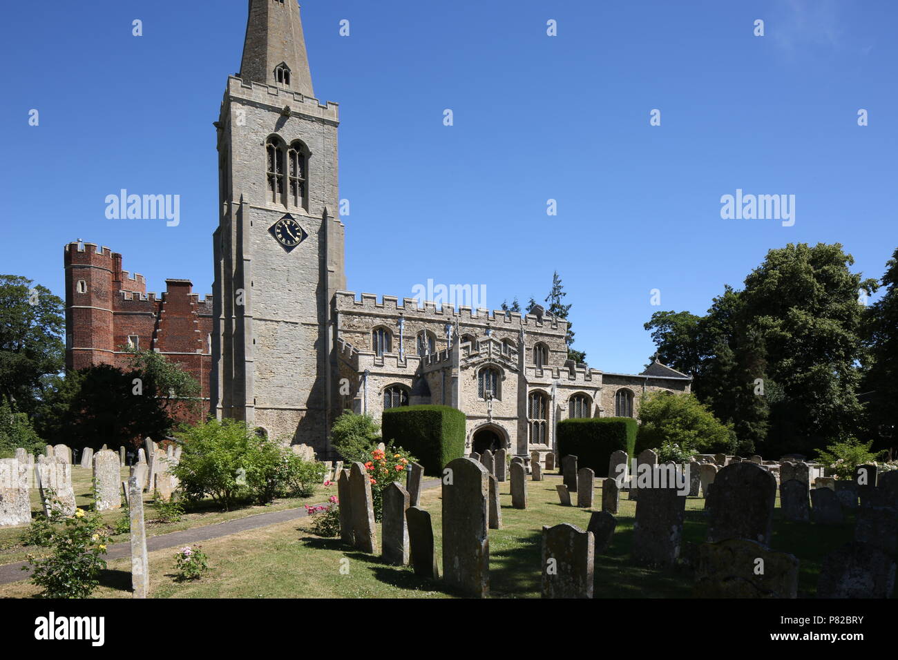 Buckden, St Mary's Church, Cambridgeshire, View from South-West Stock ...