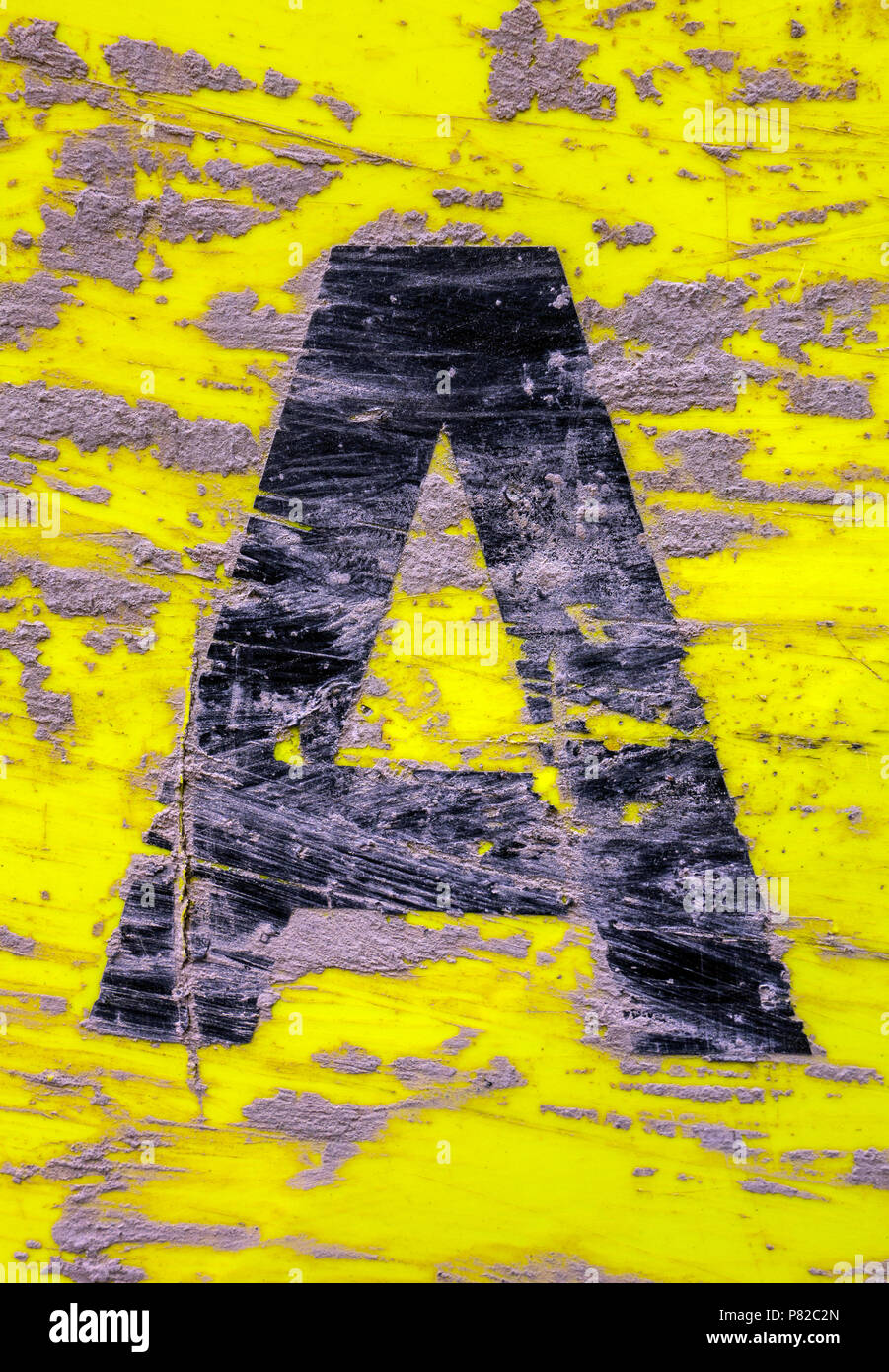 Written Wording in Distressed State Typography Found Letter A Stock ...