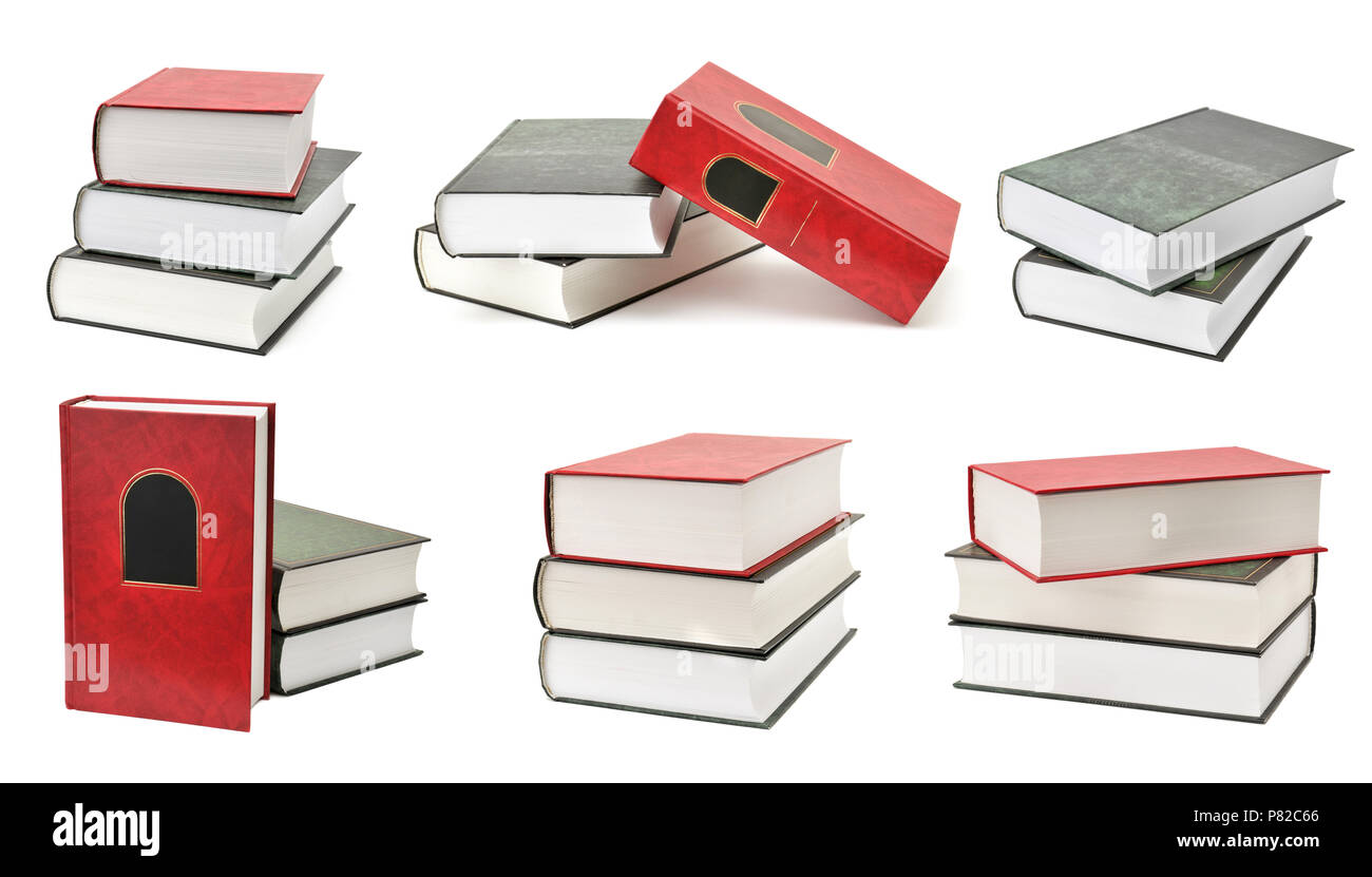 Set of books with different camera angles isolated on white background ...