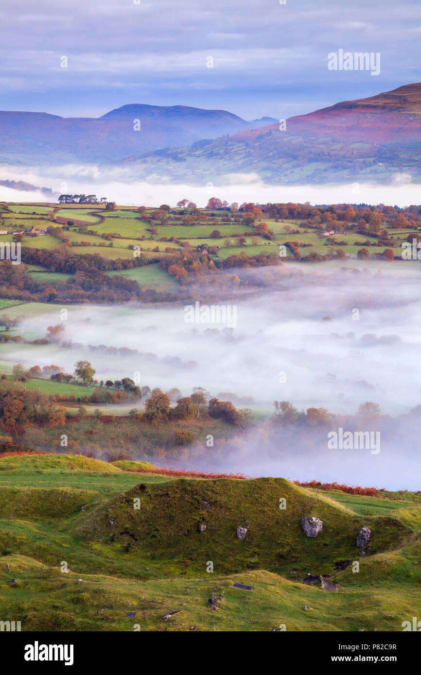 The Llangattock Escarpment in the Brecon Beacons National Park Stock ...
