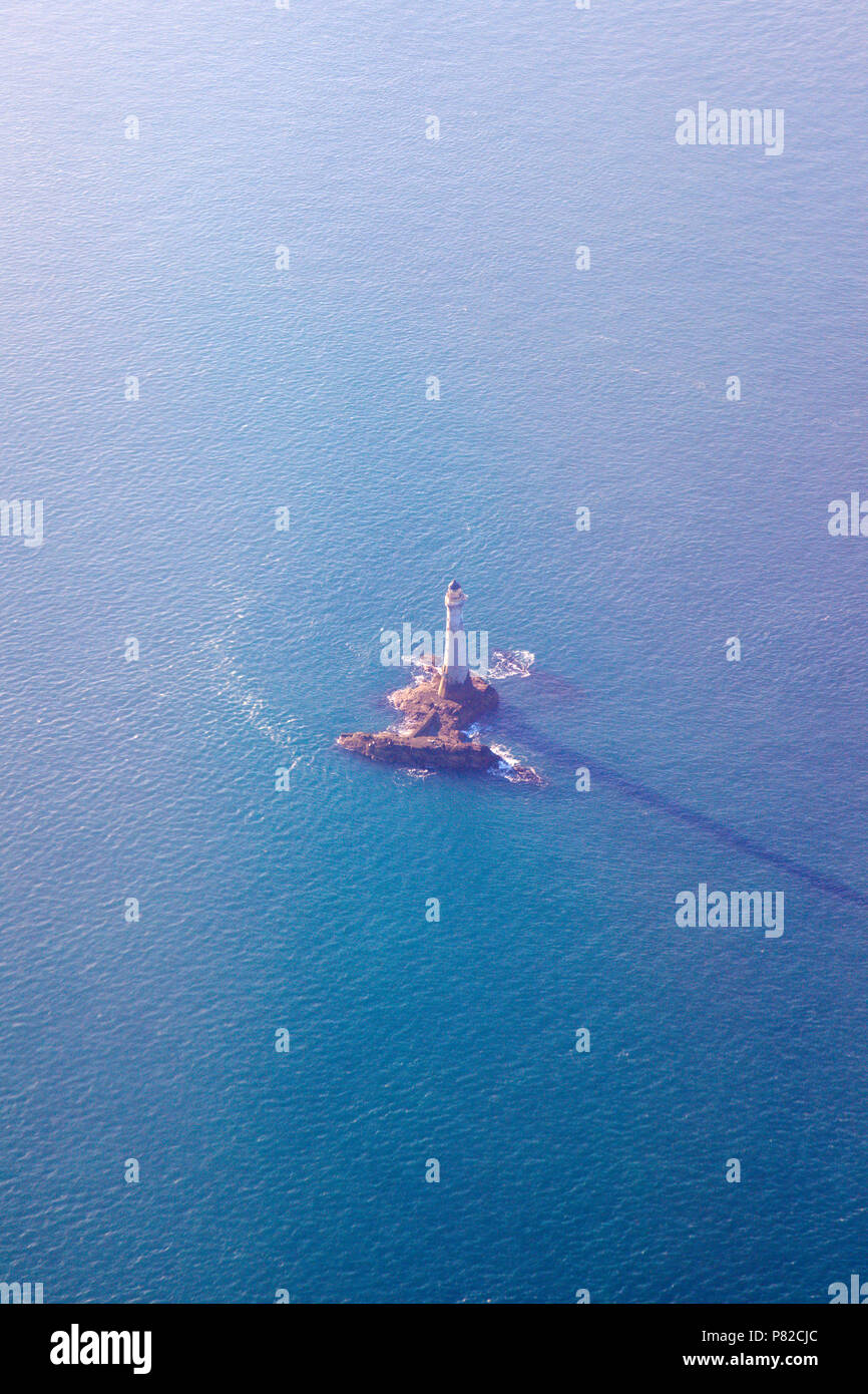 Chicken Rock Lighthouse by the shore of Isle of Man. Isle of Man Stock ...