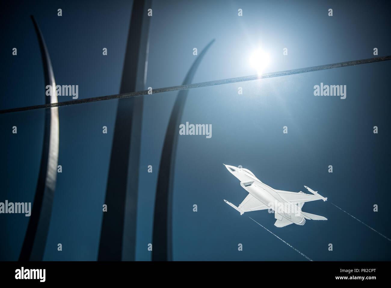 Air Force Memorial F-16 Missing Man Formation Arlington Virginia ...