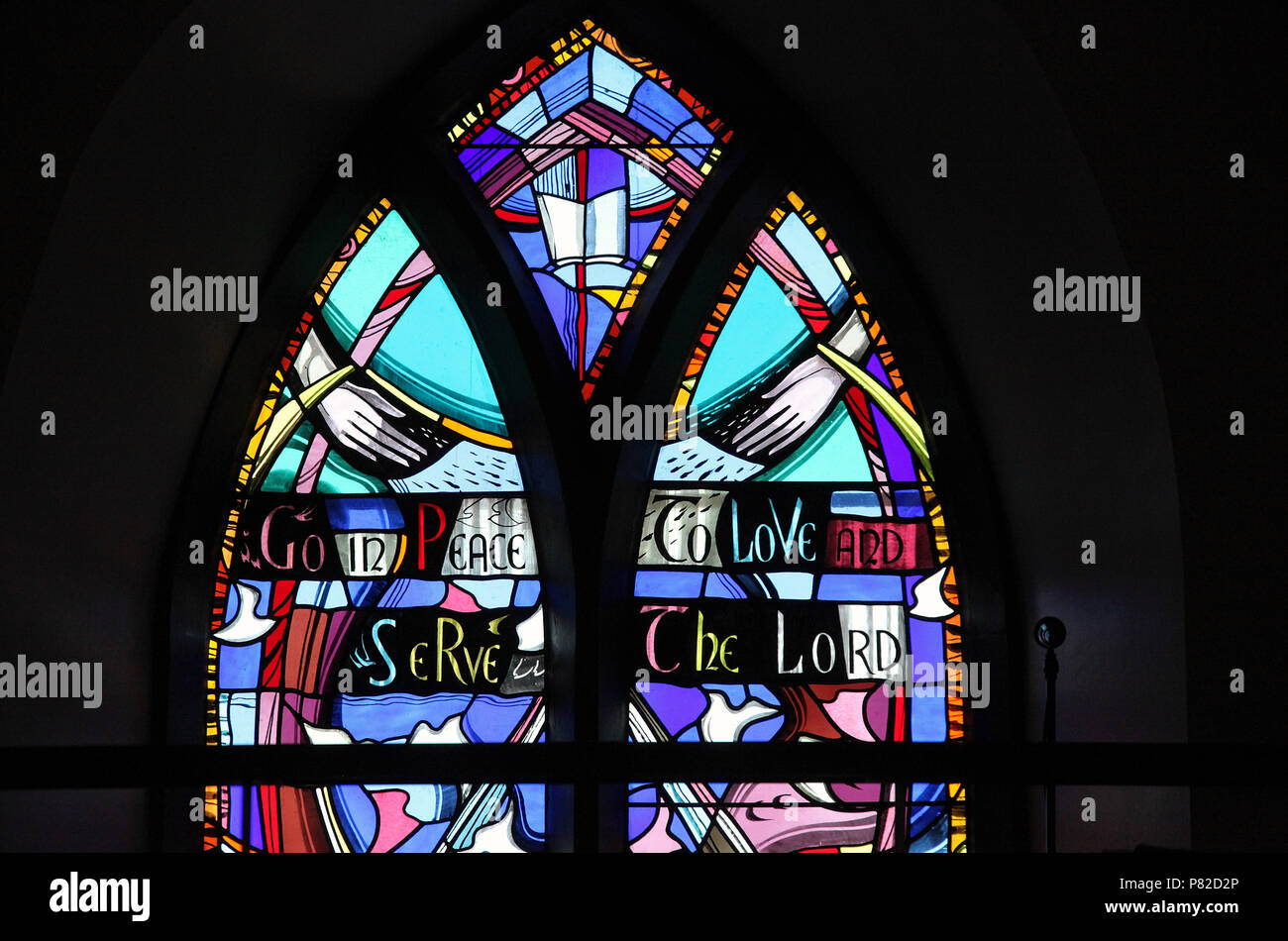 Stained glass by George Walsh in the refurbished windows at St ...